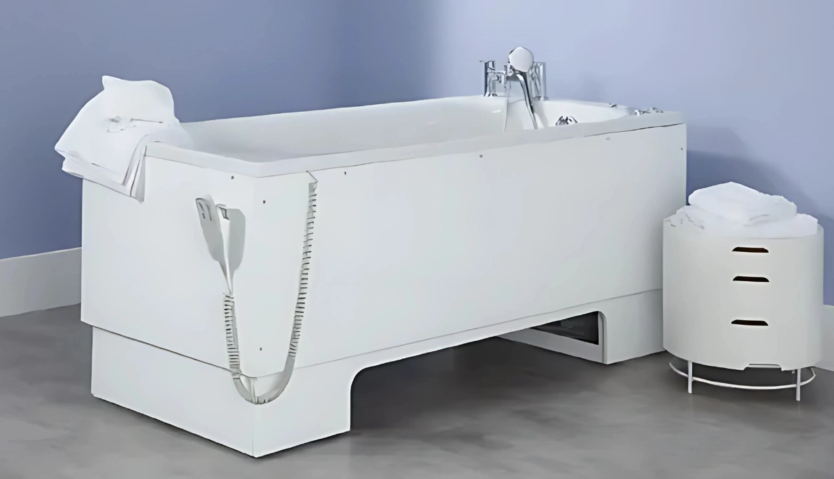 Accessible Baths: High-Low, Adjustable, Powered with Bath Hoist Options