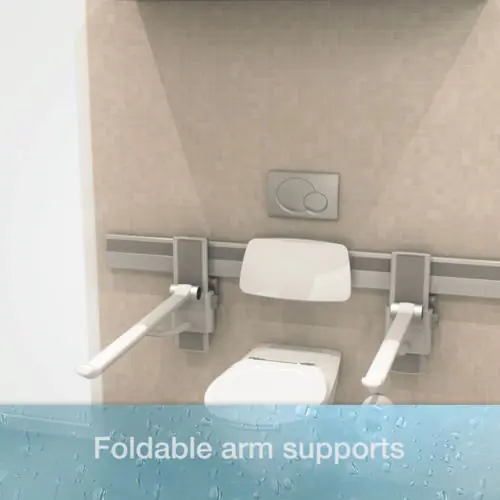 Pressalit Folding Support Arms - Track Mounted