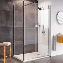 Roman Innov8 Pivot Door, In-line Panel Corner Shower Encl. 1400x 800 or 900mm