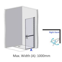 EASA Elegance LH Split Level Door - Custom Size (A) Min. 600, Max. 1000mm