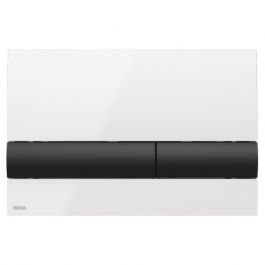 Alca Flush Plate Basic, Pre-Wall Installation Systems - White/Black Buttons