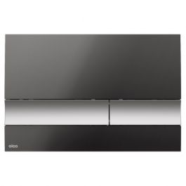 Alca Flush Plate Basic, Pre-Wall Installation Systems - Black/Chrome Matt