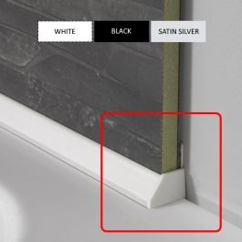 Showerwall Sureseal Trim End Caps (Pair) with Profiler - White, Satin ...