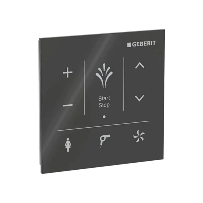 Wall-mounted Control Panel for Geberit AquaClean - Black Glass