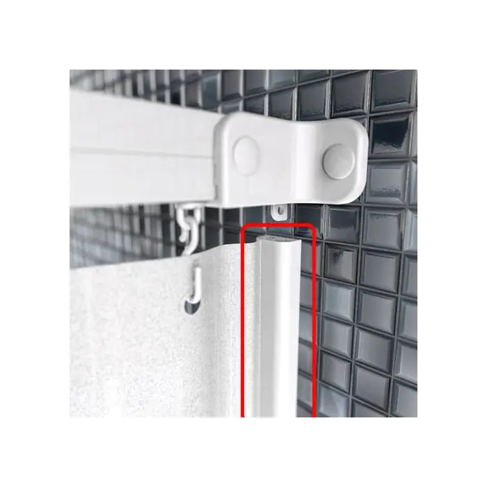 AKW Captive Shower Curtain System - 2m Length