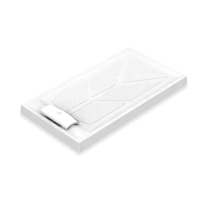 AKW Sulby Step-in Shower Tray, 110mm High, Built in Gravity Waste ...