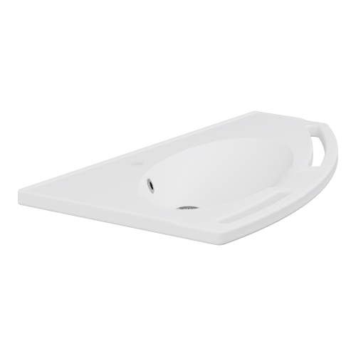Pressalit MATRIX ANGLE Wash Basin, Overflow, Right-facing - 1000x571mm