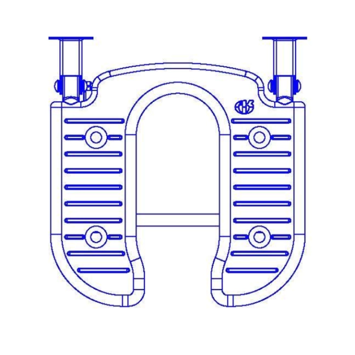 AKW 4000 Series Standard Horseshoe Fold-Up Shower Seat - White (No Pad)