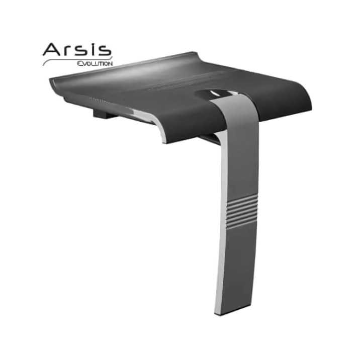 Pellet ARSIS Foldaway Shower Seat, Anthracite Grey & Matt Grey