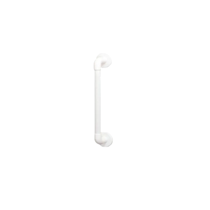 AKW - 450x32mm Straight Plastic Fluted Grab Rail - White