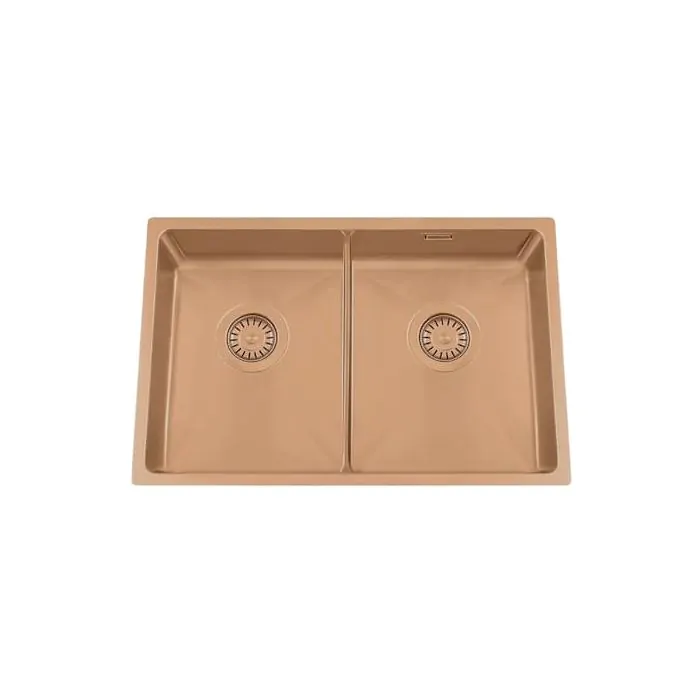 Granberg Ergosteel Trendline 80K-04 Accessible Kitchen Sink, Copper PVD ...
