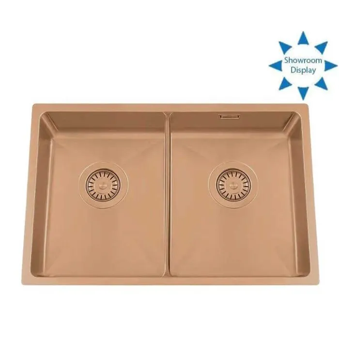 Granberg Ergosteel Trendline 80K-04 Accessible Kitchen Sink, Copper PVD ...