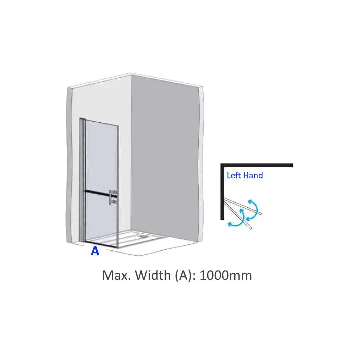 EASA Elegance LH Split Level Door - Custom Size (A) Min. 600, Max. 1000mm