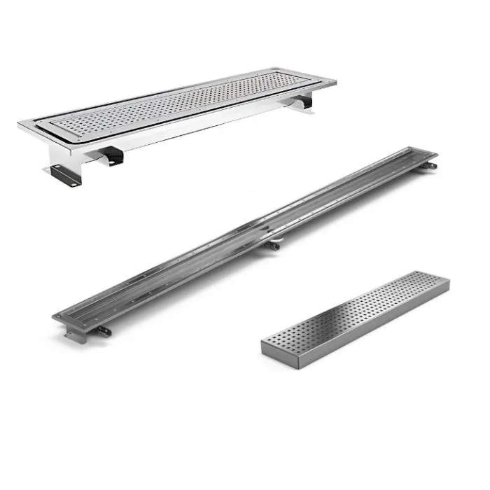Purus Channel 100 Linear Stainless Steel Drain, Vinyl Chess Grid ...