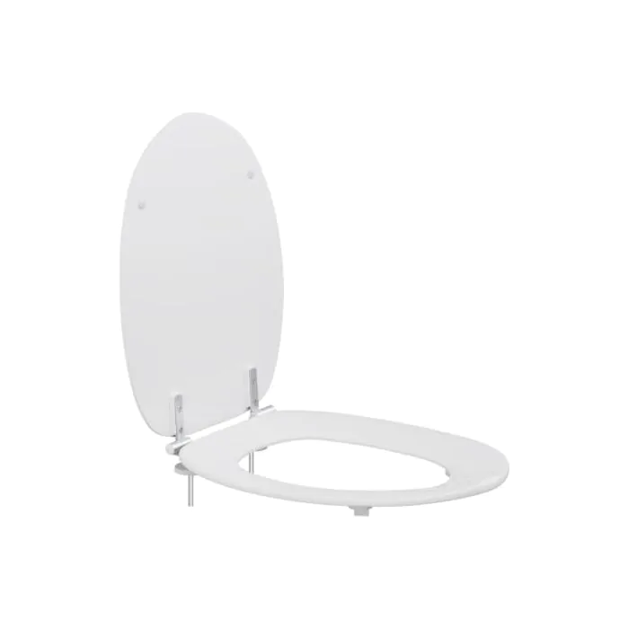 Pressalit Toilet Seat Colani with Cover, Universal Hinge (B83) - White